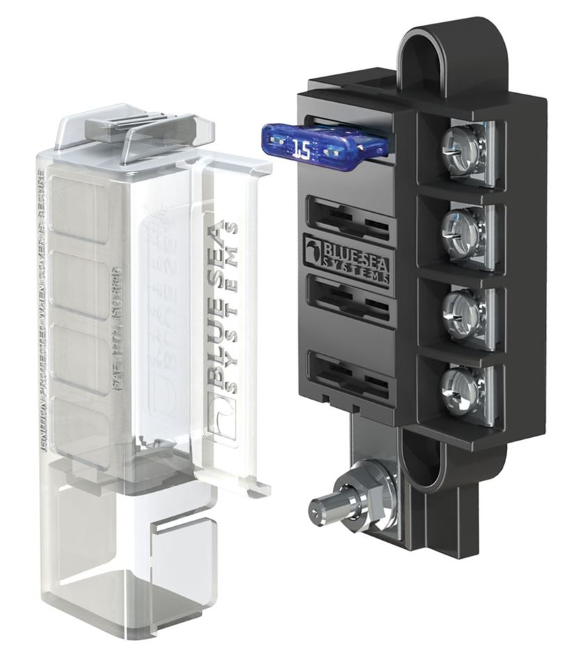 Blue Sea ST Compact Fuse Block - 4 Circuit